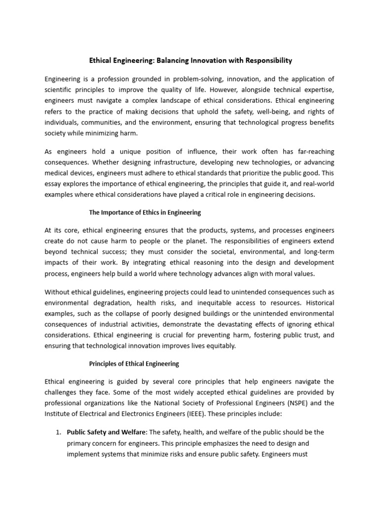 Ethical Engineering | PDF