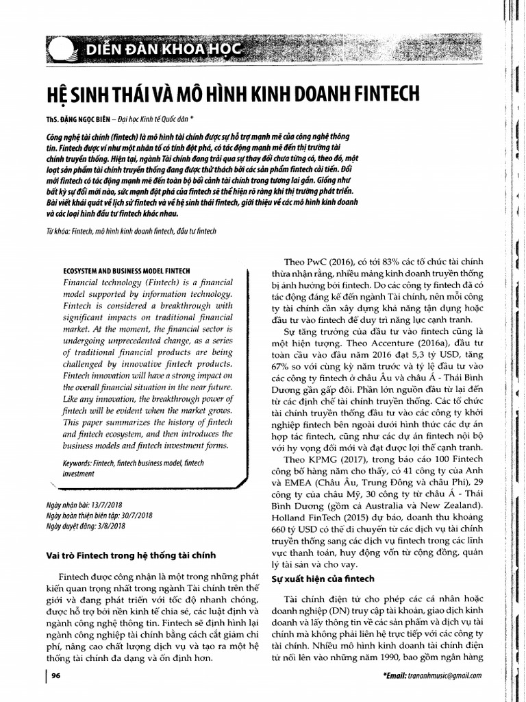 He Sinh Thai FinTech | PDF