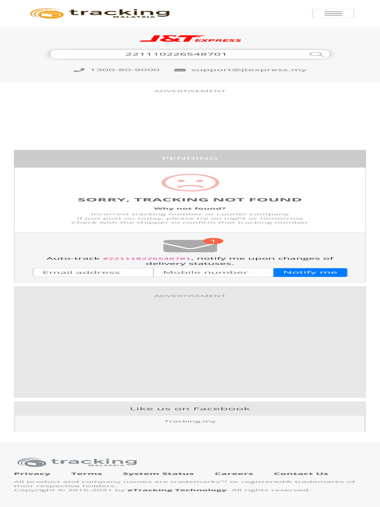 #221110226548701 - J&T Express - Tracking.my | PDF