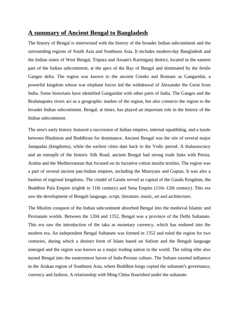History of Bengal | PDF