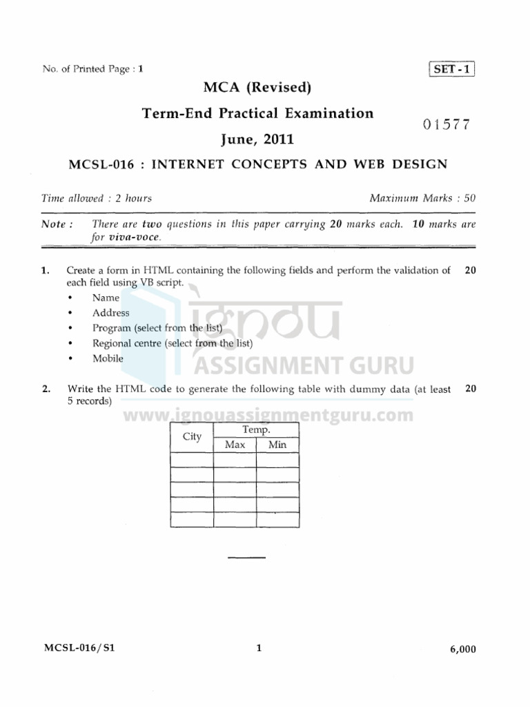 MCSL 016 Previous Year Question Papers by Ignouassignmentguru | PDF