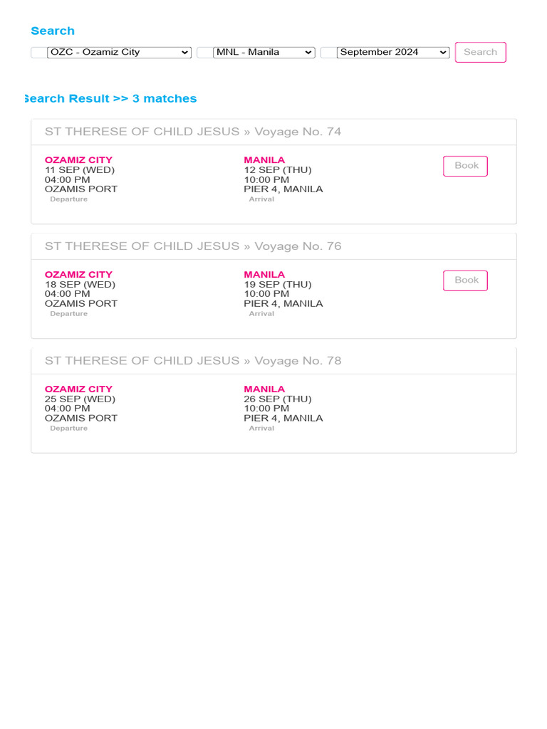 2GO Travel - Schedules | PDF