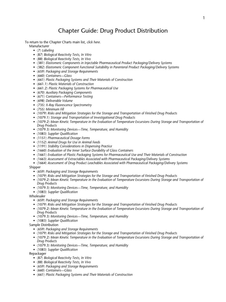 Drug Product Distribution Guidelines | PDF | Packaging And Labeling ...