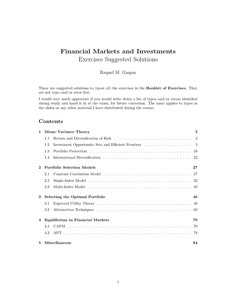 FMI Solutions | PDF