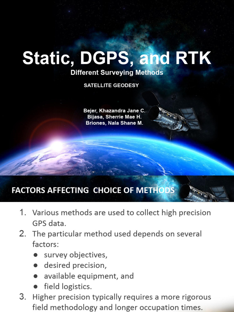 Static, DGPS, and RTK | PDF