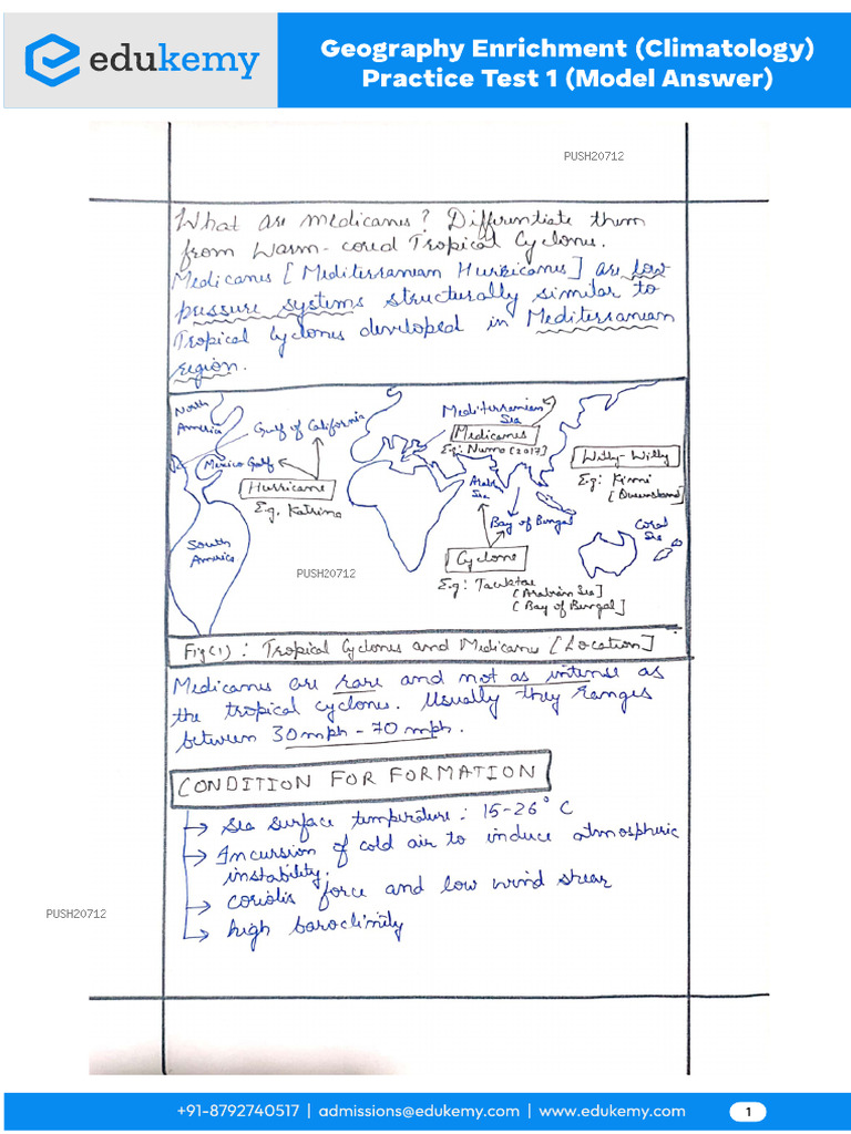 Test Paper Model Answer Climatology | PDF