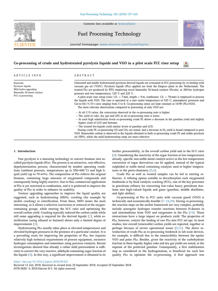 Fuel Processing Technology | PDF