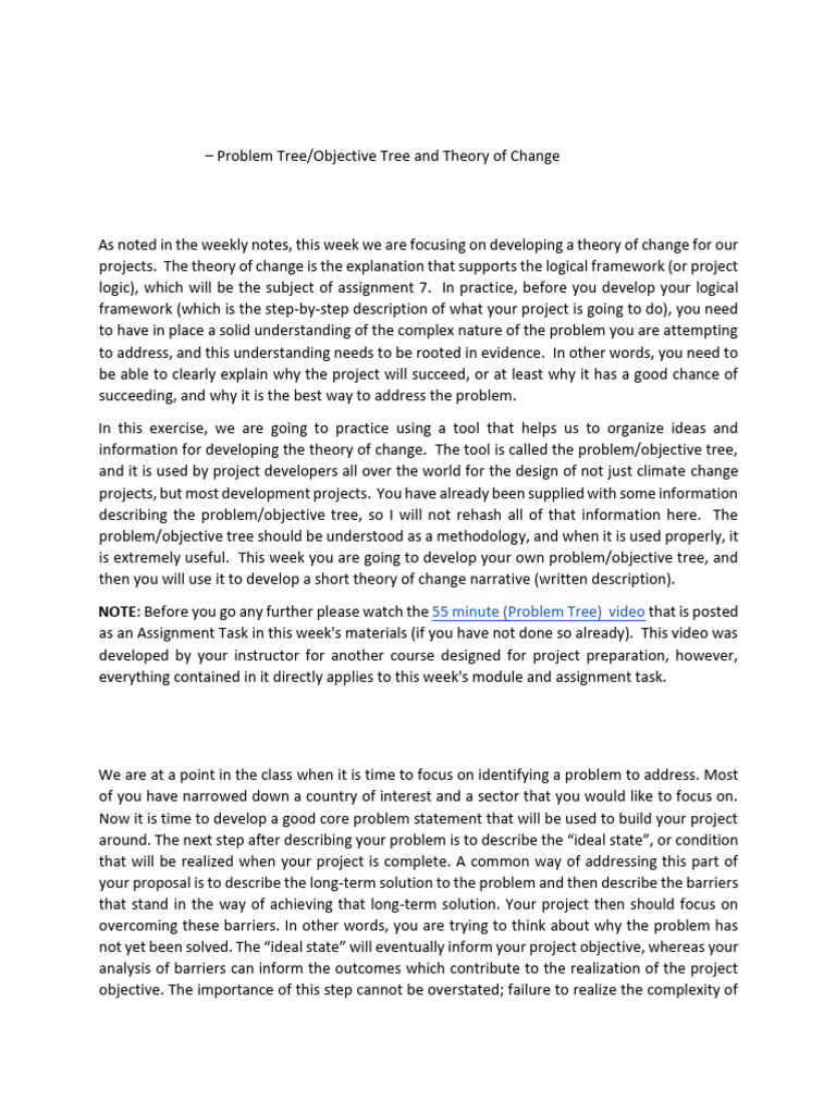 Assignment 4_ProblemTree_ObjectiveTree | PDF