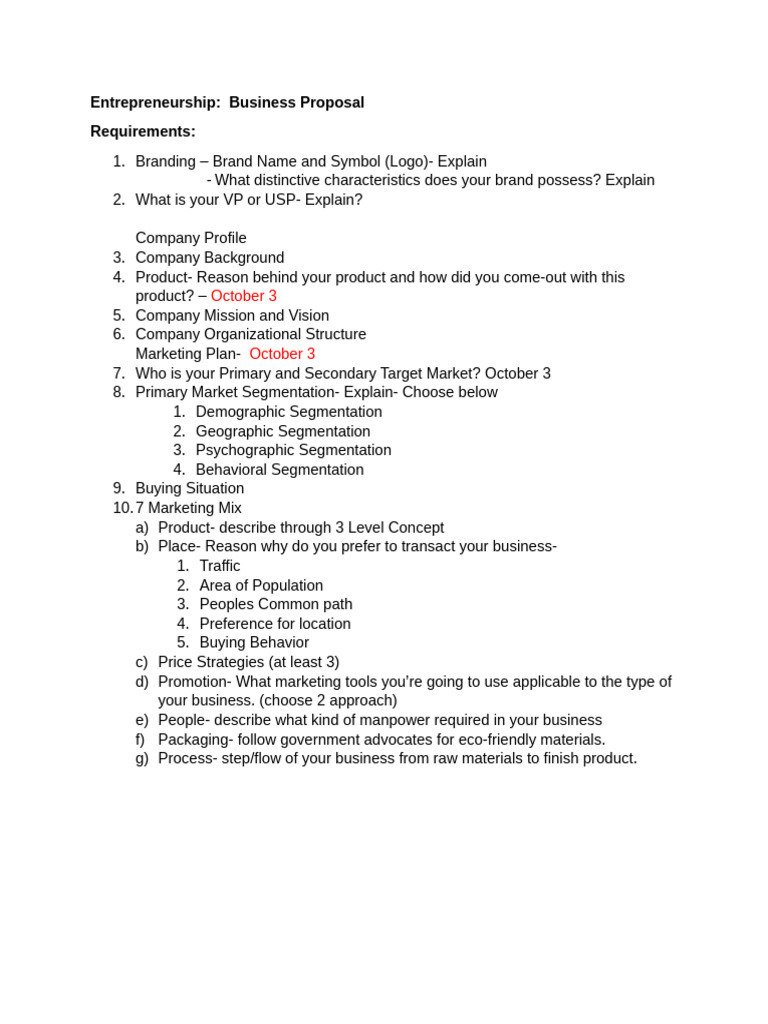 Entrepreneurship Task 3 | PDF