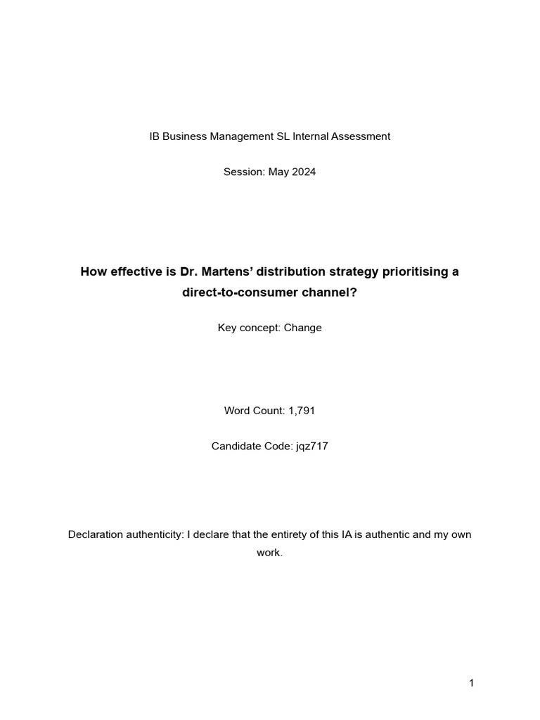 Business IA 24sample1 | PDF