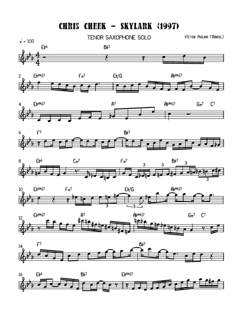 Chris Cheek - Skylark (1997) | PDF