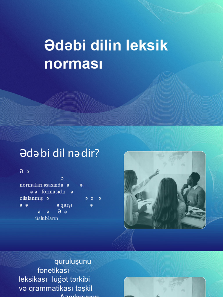 Ədəbi Dilin Leksik Norması | PDF