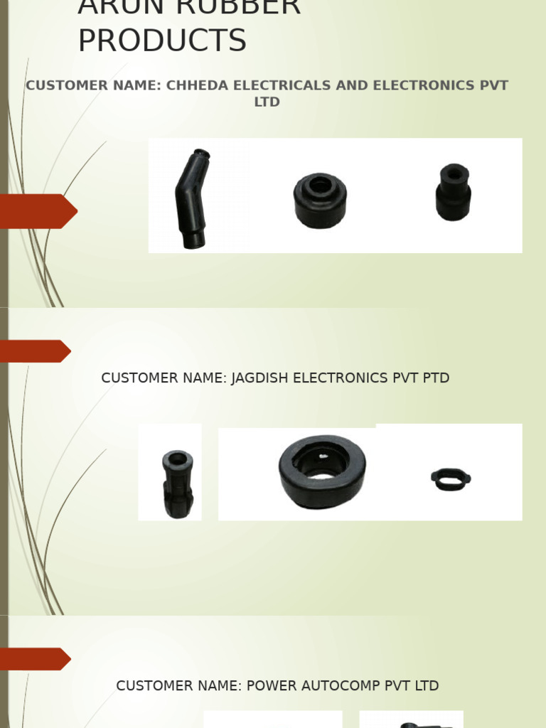 Arun Rubber Products Parts Profile | PDF