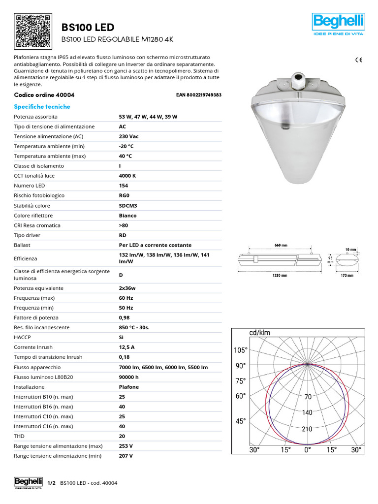 Beghelli - BS100 LED 40004 - it | PDF