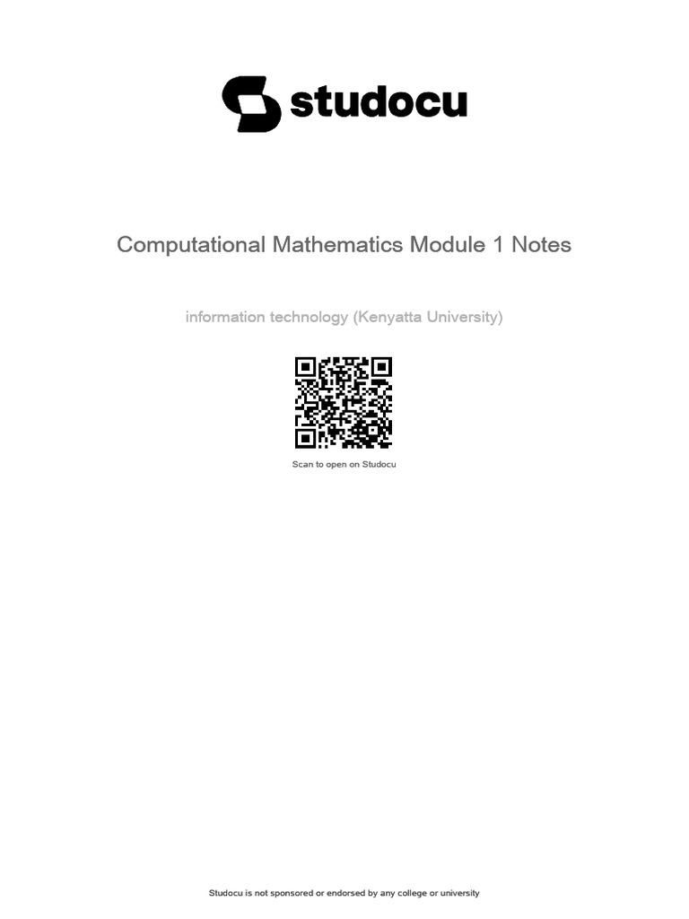 computational-mathematics-module-1-notes | PDF computational-mathematics-module-1-notes | PDF