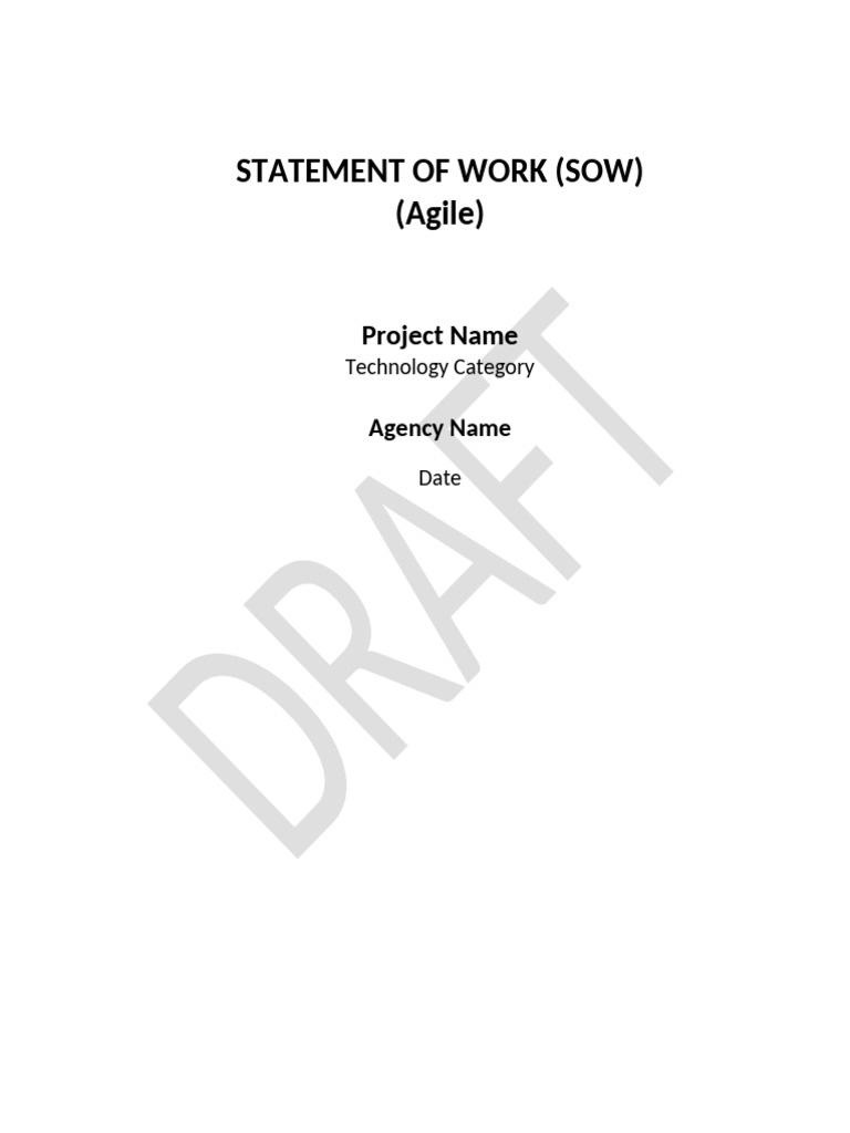 Agile SOW Template | PDF