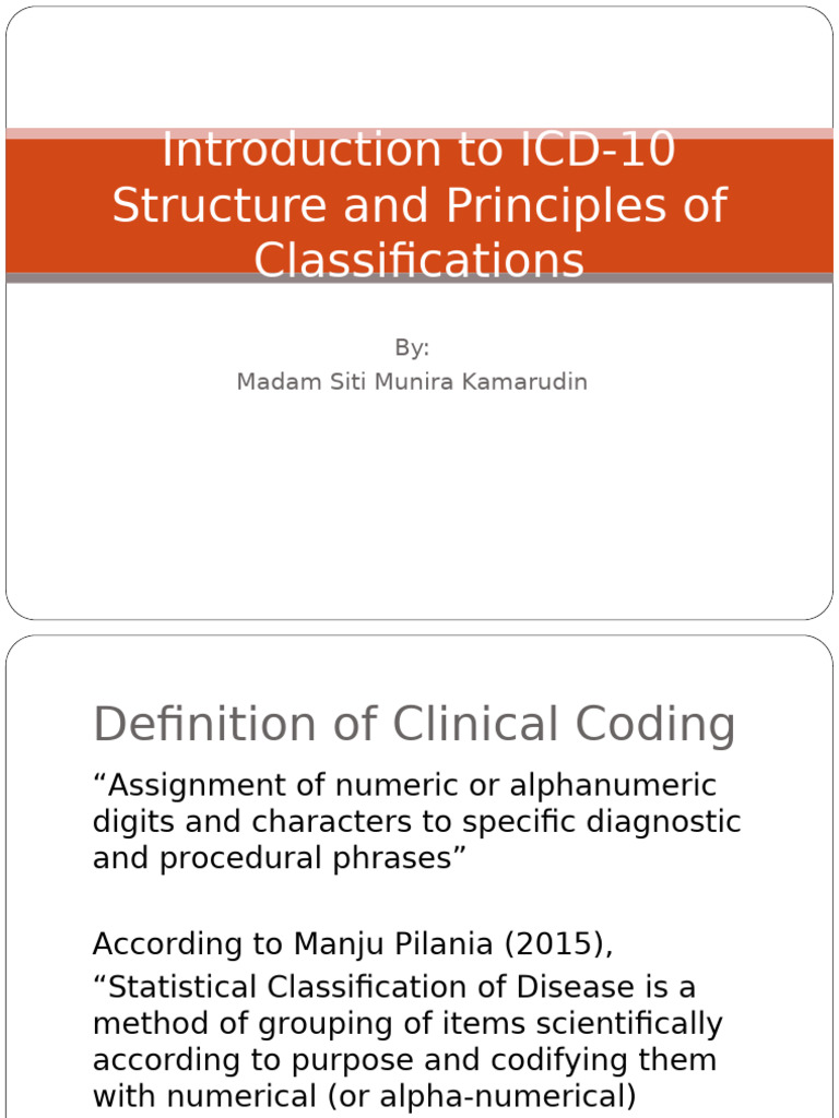 Chapter 1 - Introduction of ICD-10 Structure and Principles of ...