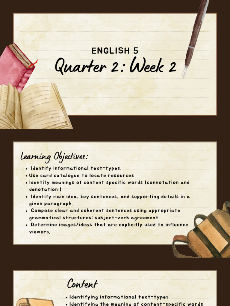 Grade 5 English q2 - w2 | PDF