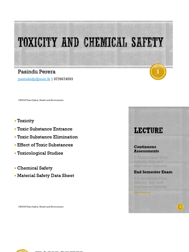 2.1. Toxicity and Chemical Safety | PDF