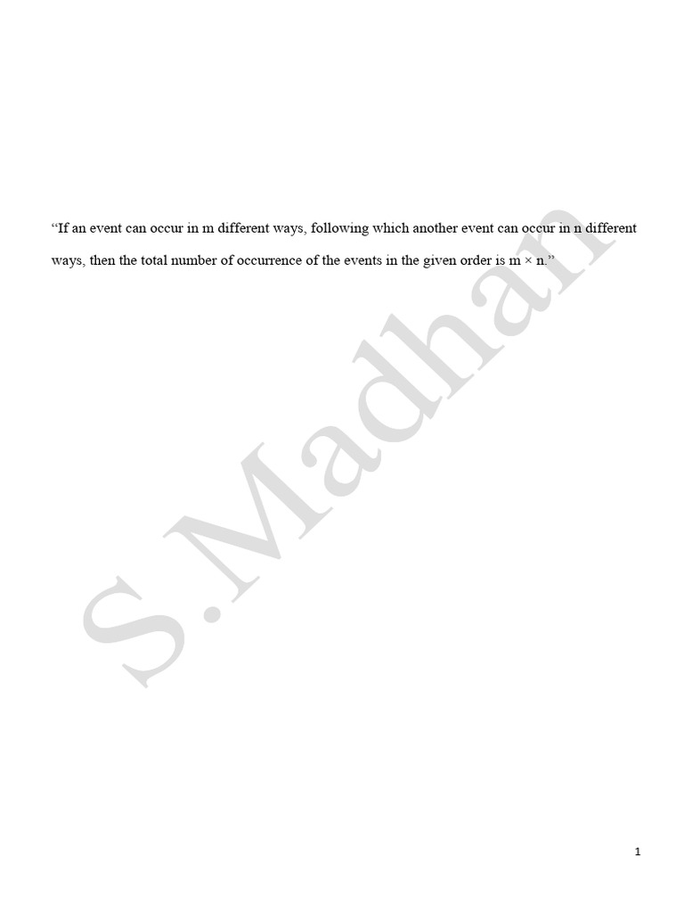 Class XI Mathematics Permuntations and Combinations Lesson Plan | PDF