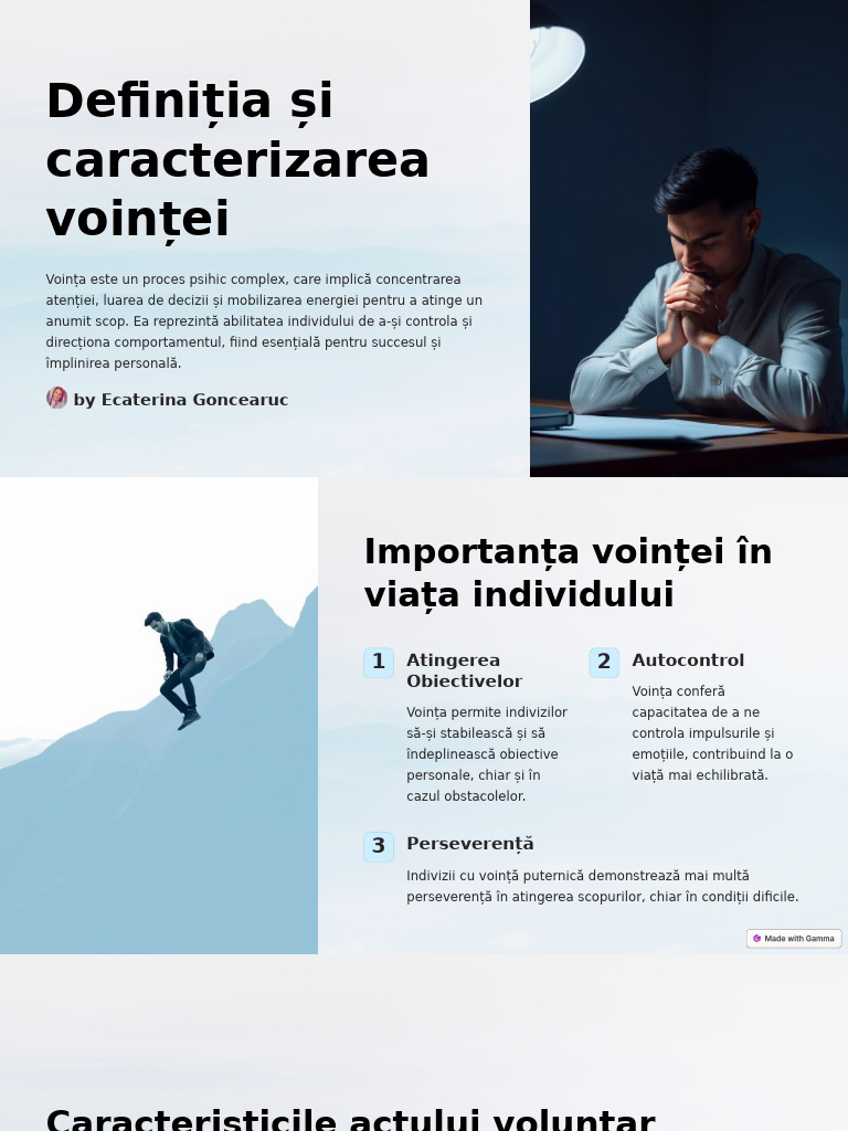 Definitia Si Caracterizarea Vointei | PDF