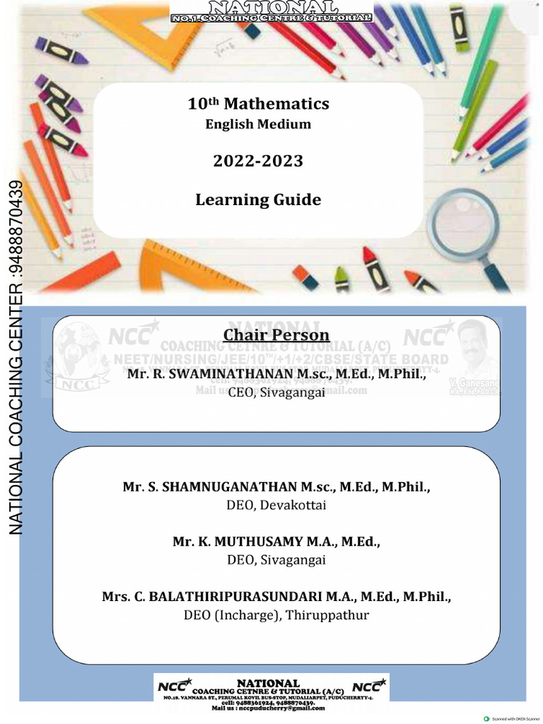 SSLC Maths Ceo | PDF