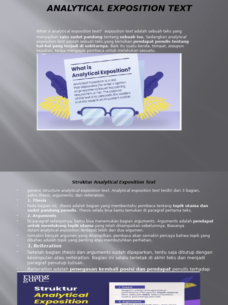 Analytical Exposition Text | PDF