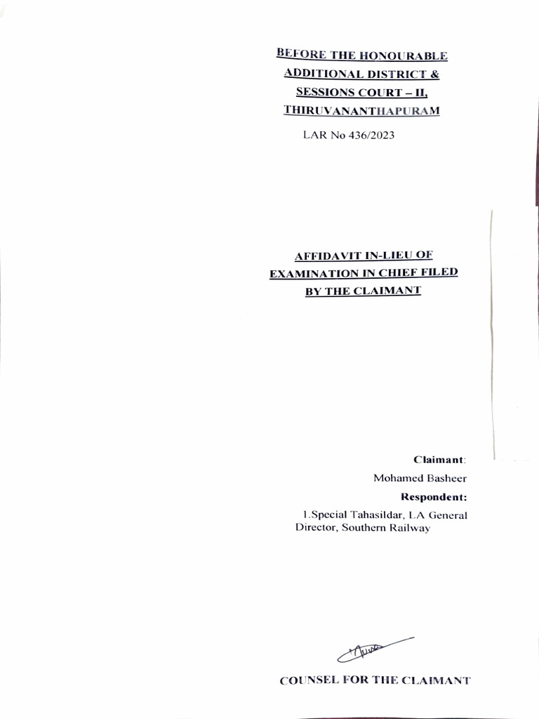 Chief Affidavit | PDF