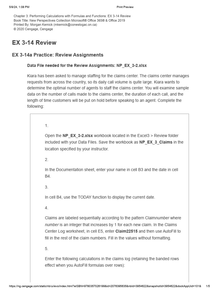 Ex 3-14a Review Assignments Call Center Staffing | PDF