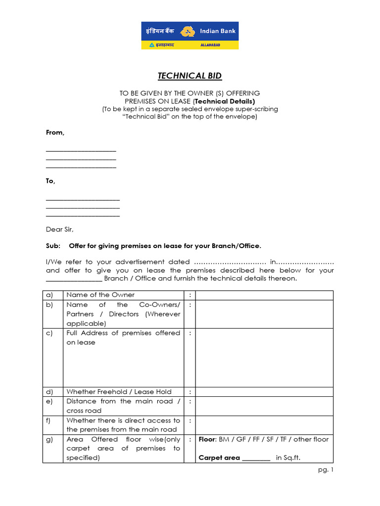 Technical Bid | PDF