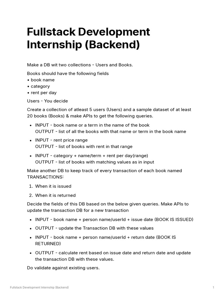 Software Development | Backend | PDF