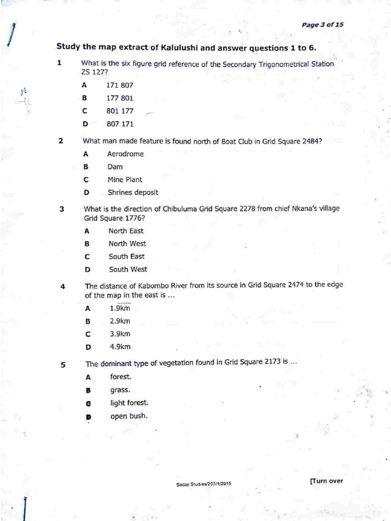 2015 Social Studies Paper 1 Past Paper | PDF