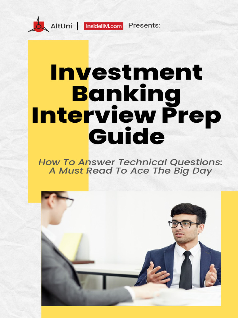 Investment Banking Interview Prep Guide - 1 | PDF Investment Banking Interview Prep Guide - 1 | PDF