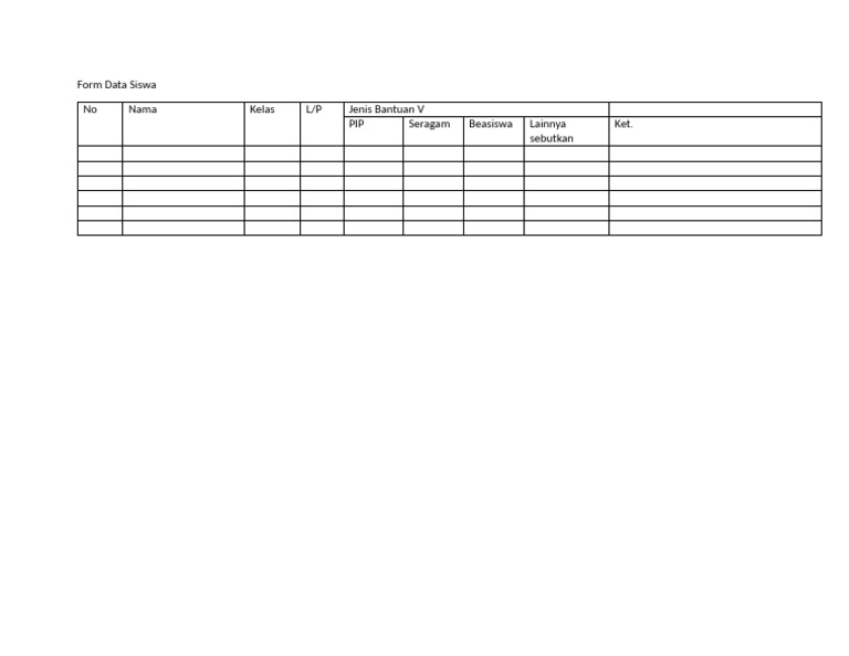 Form Data Siswa | PDF