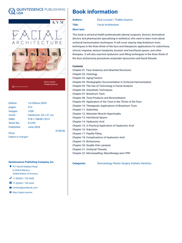 Quintessence Product Download 5335579 | PDF | Botulinum Toxin | Medicine
