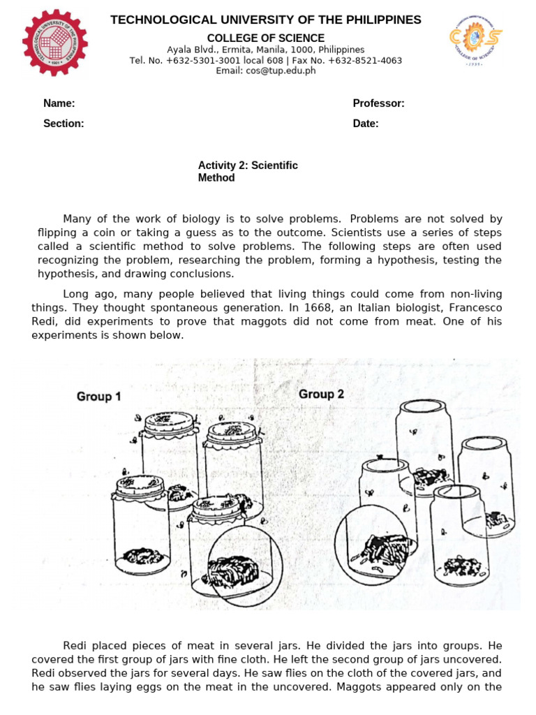 Activity 2 Scientific Method | PDF