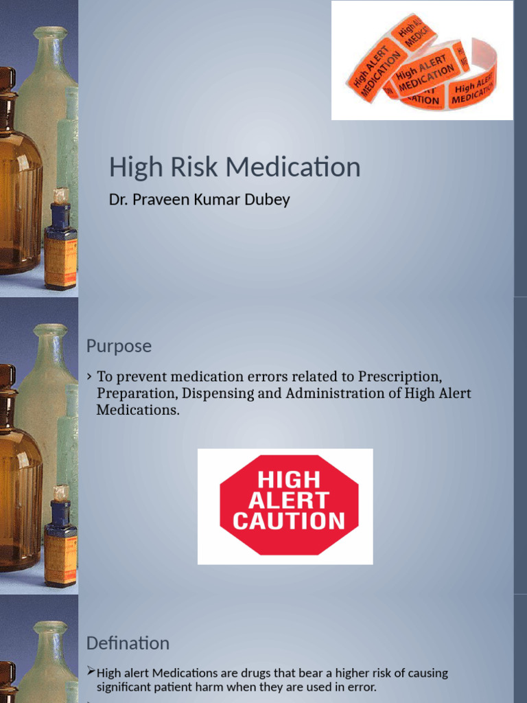 High Risk Medication | PDF