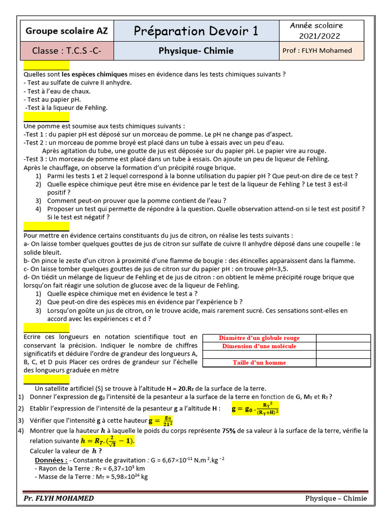 Préparation Devoir 1 TCS | PDF
