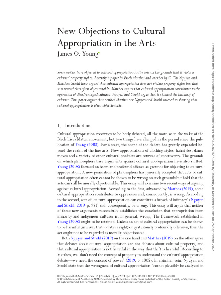 Cultural Appropriation | PDF
