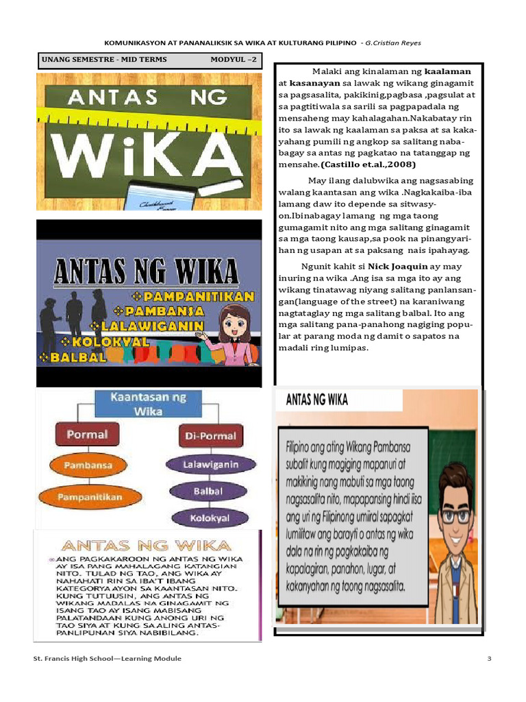 Antas NG Wika at Konsepto NG Mga Wika Sa Pilipinas | PDF