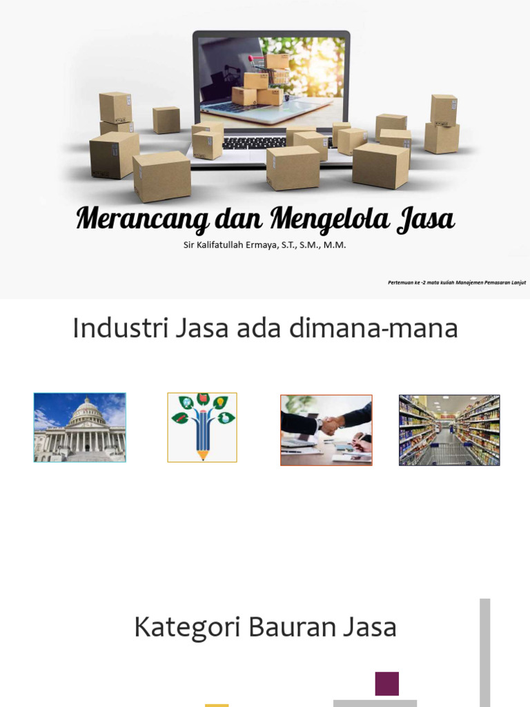 Pertemuan 02 Merancang Dan Mengelola Jasa - Updated Simpler | PDF