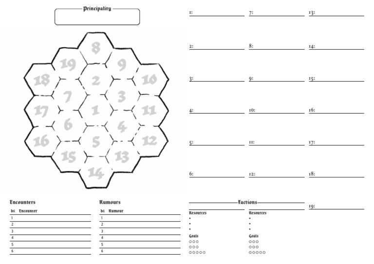 Mausritter Hexcrawl Template | PDF