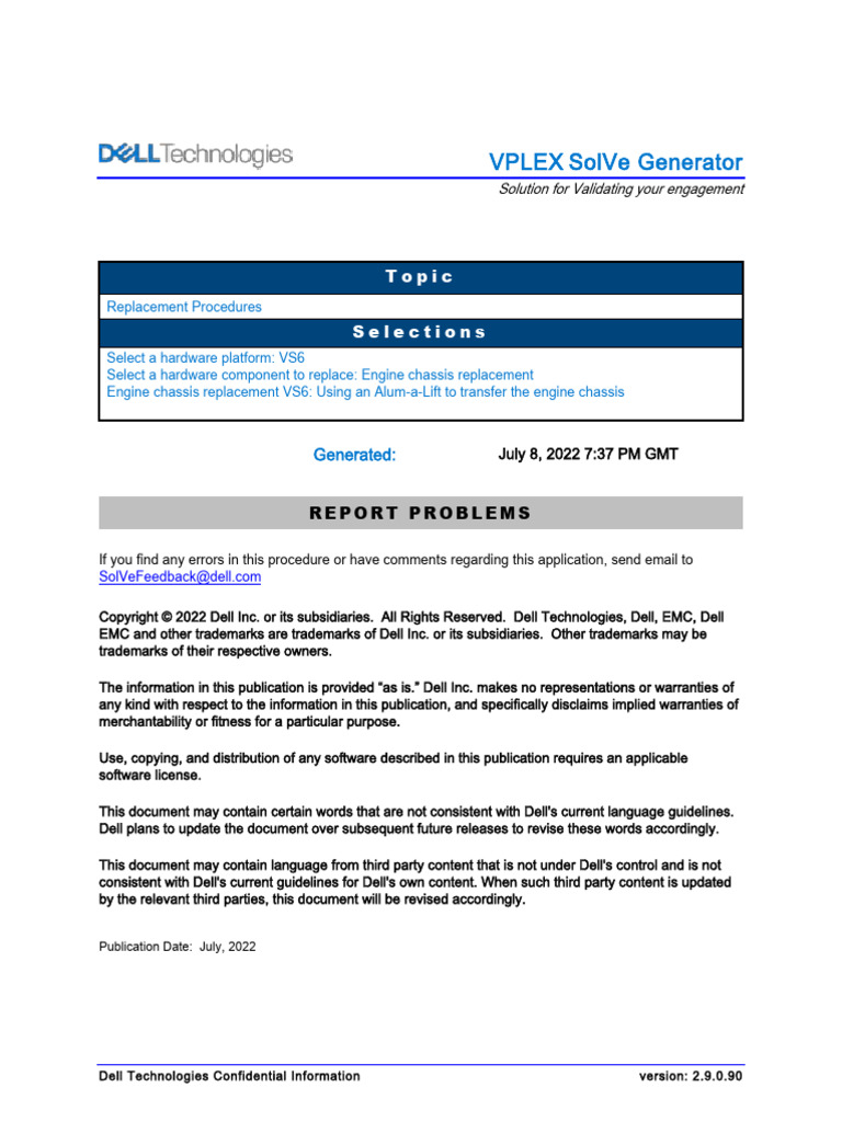 VPLEX - Replacement Procedures-VS6 Using An Alum-a-Lift To Transfer The ...