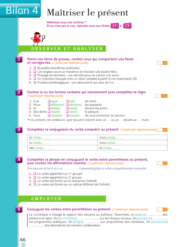Bilan 4 - Le présent | PDF