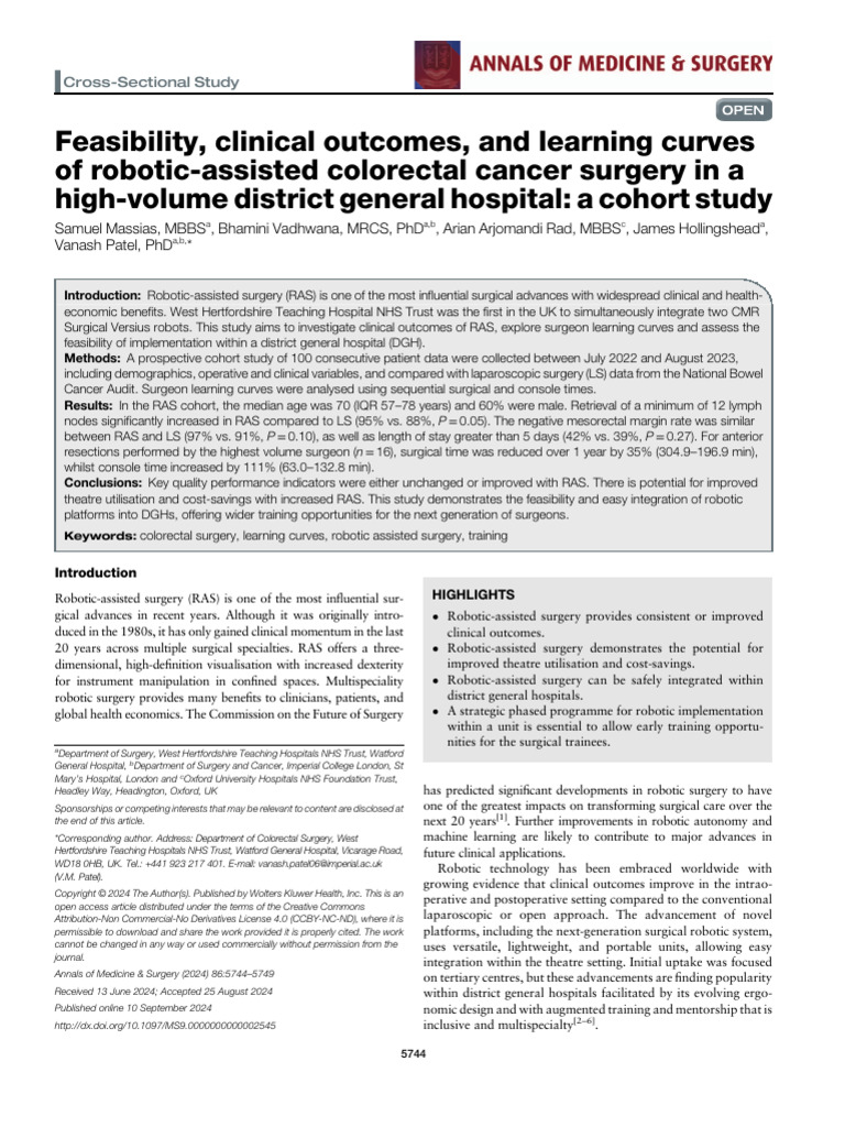 2024 - Feasibility, - Clinical - Outcomes, - and - Learning Curves of ...