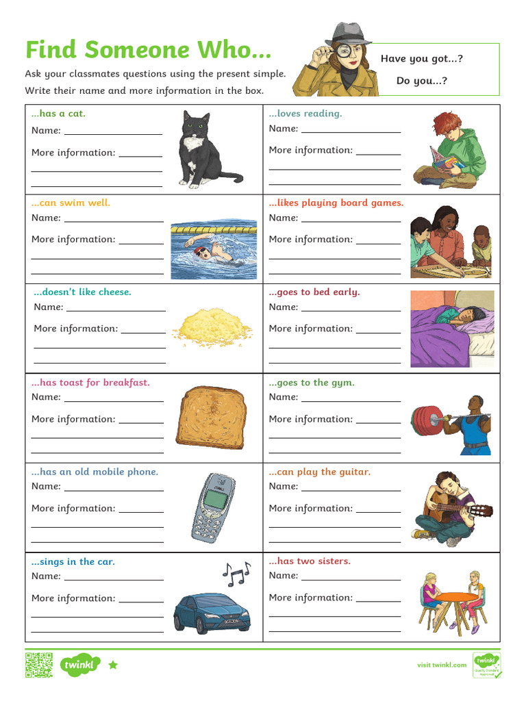 T Eal 1660245961 Esl First Day Find Someone Who 2 Levels Ver 5 | PDF