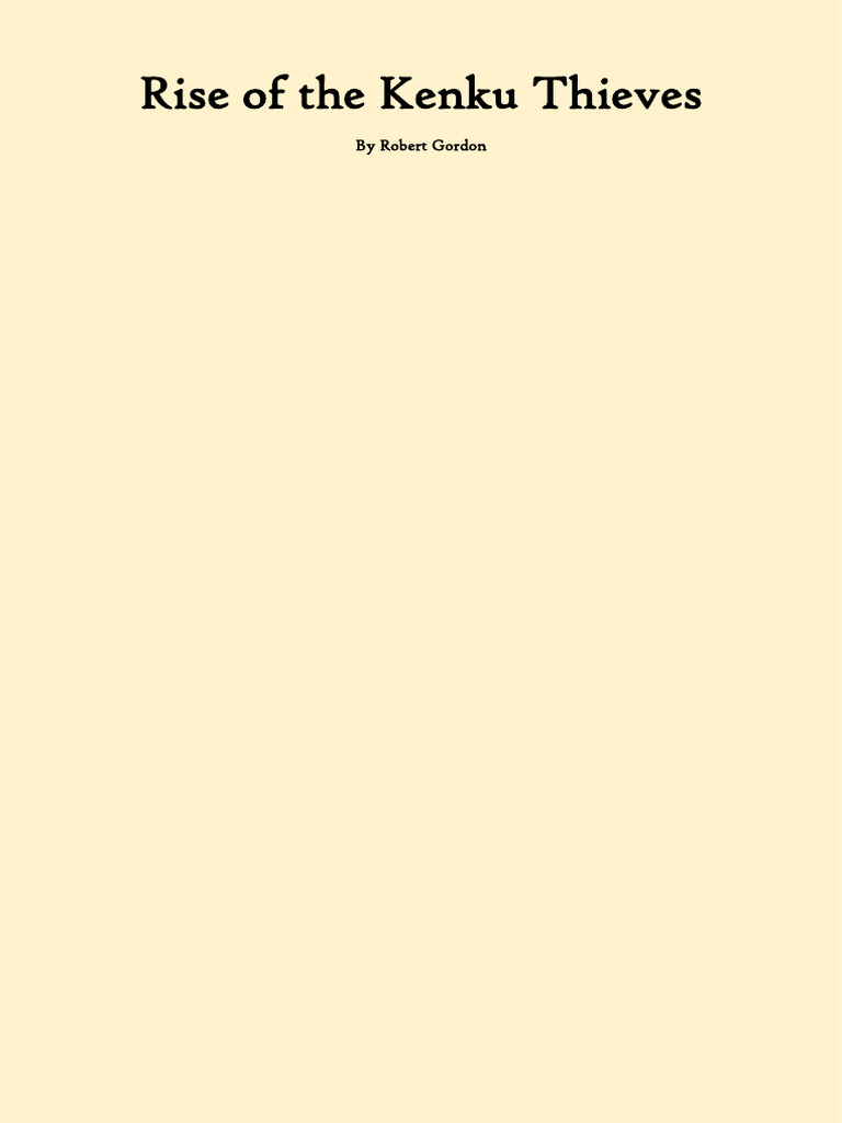 Rise of The Kenku Thieves | PDF