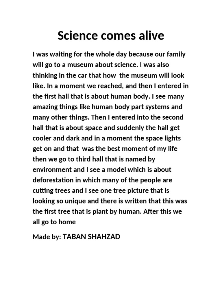 Science Comes Alive | PDF