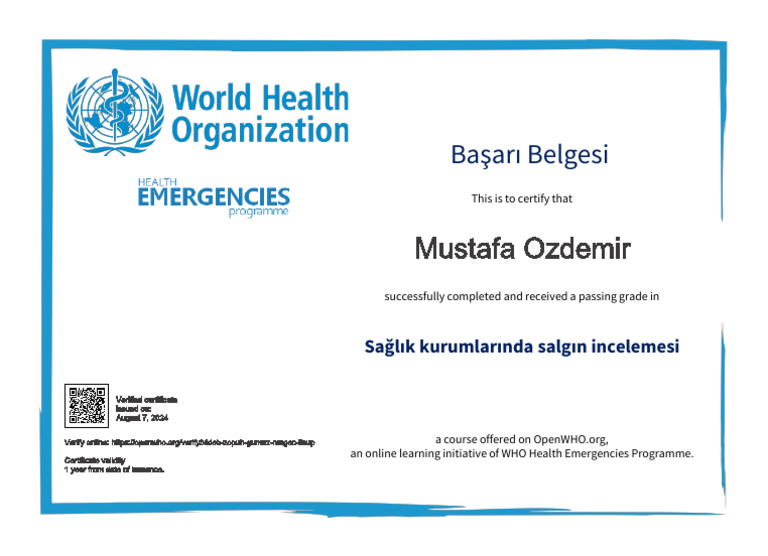 IPC Outbreak TR - RecordOfAchievement | PDF