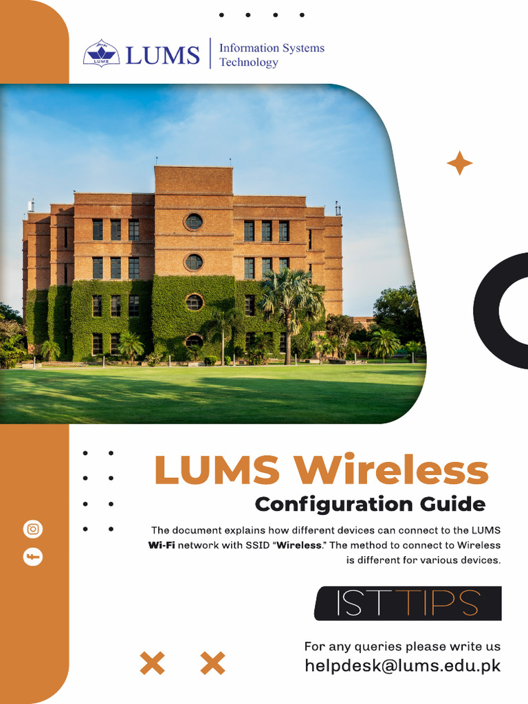 IST Tip LUMS Wireless Configuration Guide | PDF
